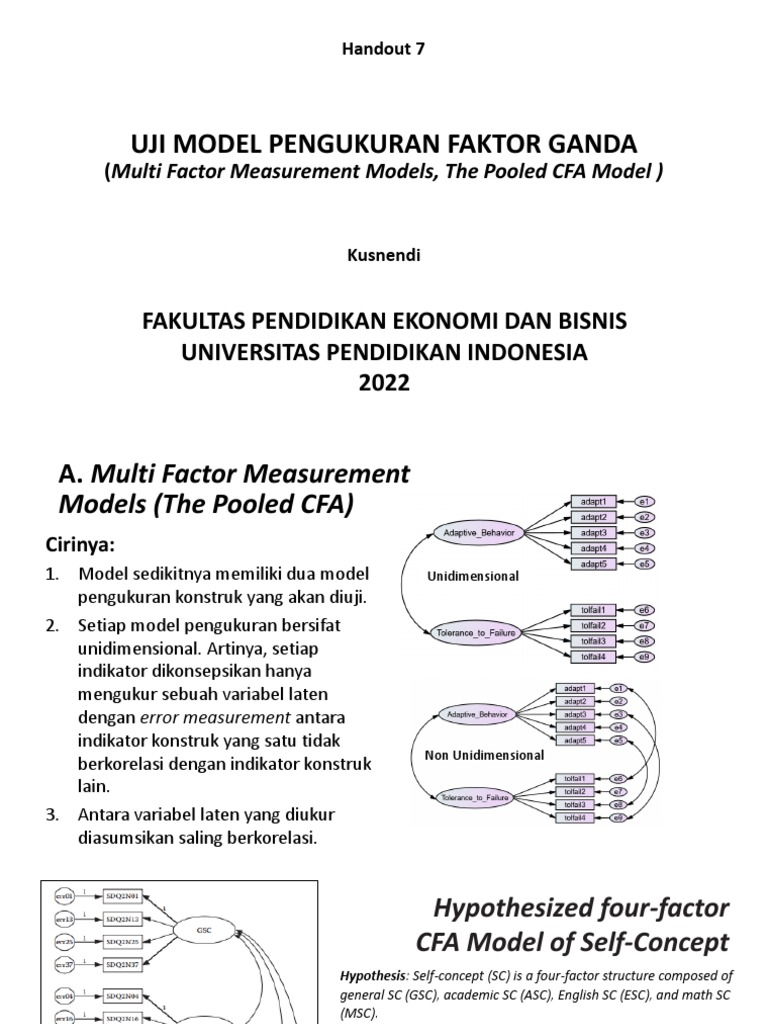 Uji Model Pengukuran Faktor Ganda | PDF