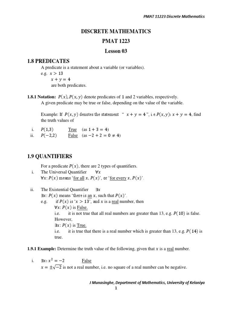 PMAT - 11223 - Lesson 03 | PDF | Rational Number | Real Number