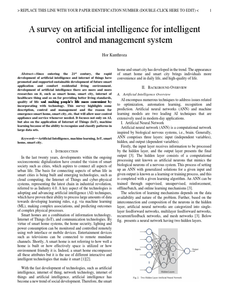 A Survey On Artificial Intelligence | PDF | Machine Learning | Internet Of Things
