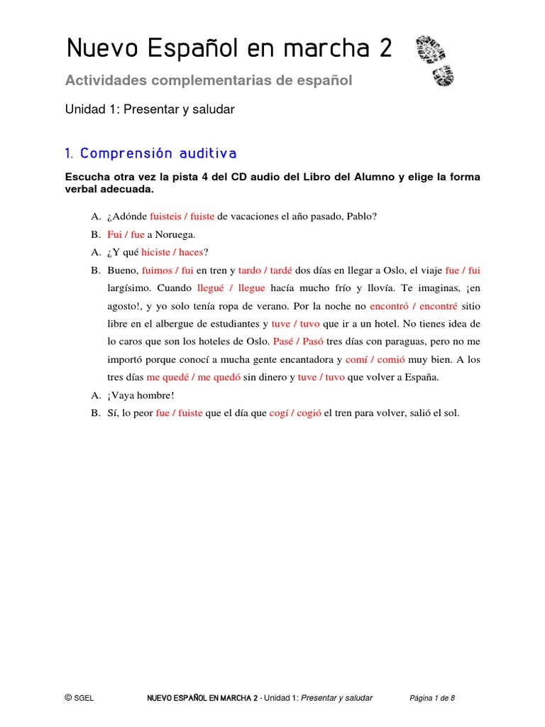 Nes2 Unidad 1 | PDF | Estudios de idiomas extranjeros | Arte