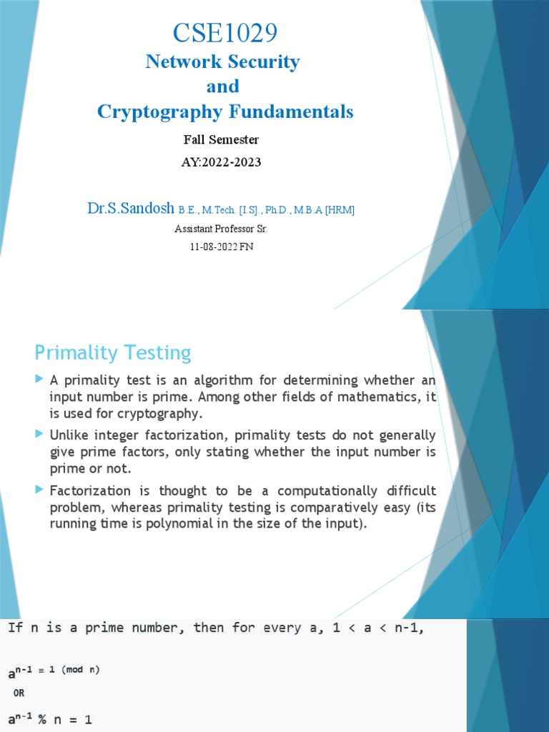 Day 4 FN CSE1029 Network Security and Cryptography Fundamentals | PDF Day 4 FN CSE1029 Network Security and Cryptography Fundamentals | PDF