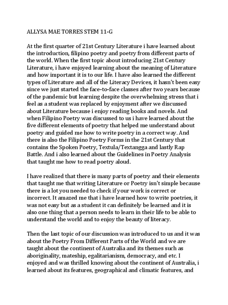 REFLECTION | PDF | General Fiction