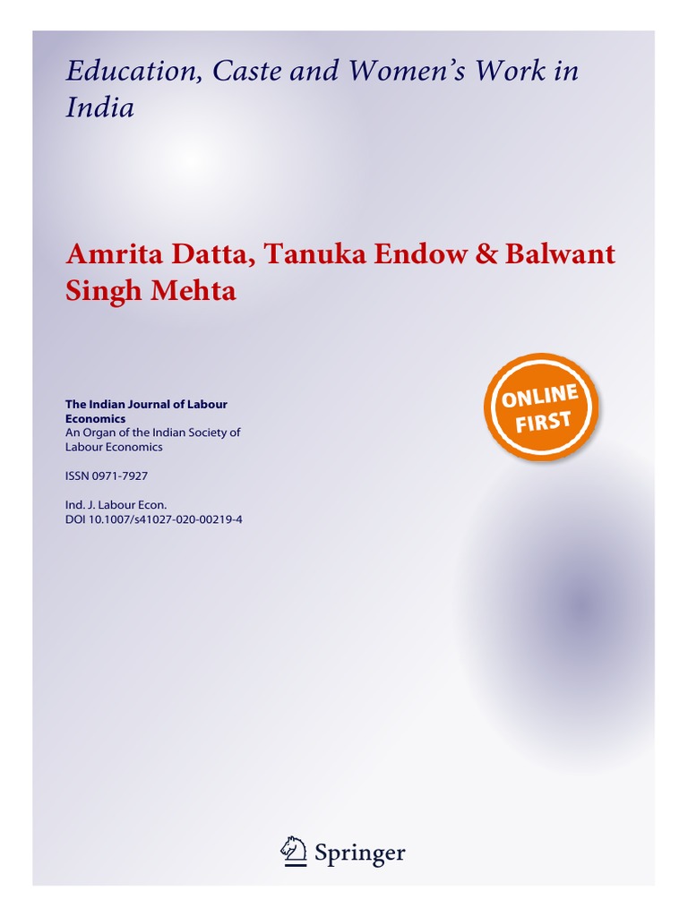 Women's Employment Paper (Article Published IJLE) | PDF