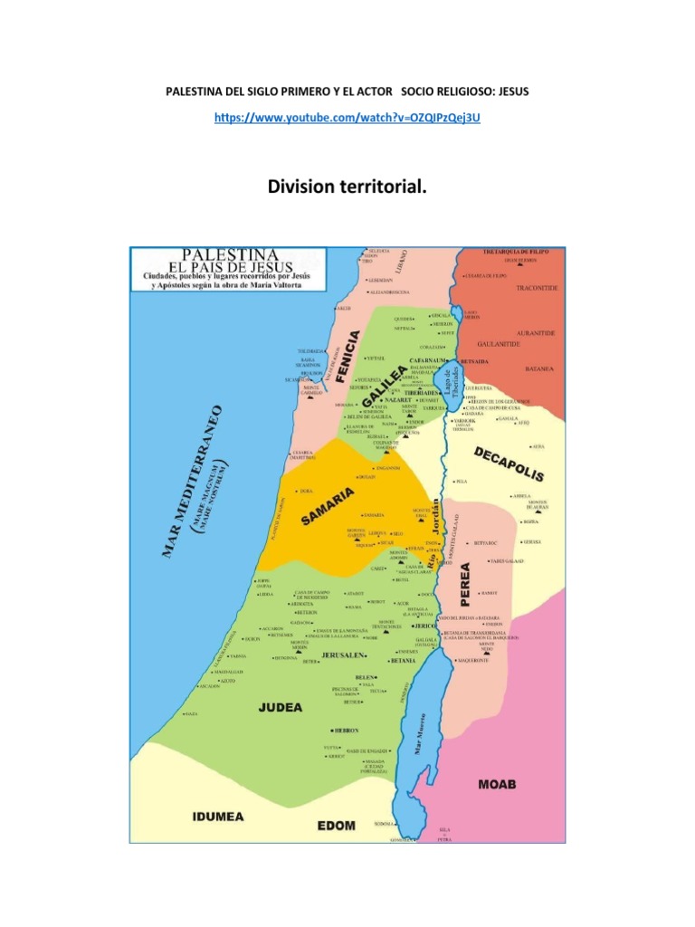 Palestina Del Siglo Primero y El Actor Socio Religioso | PDF | Jesús ...