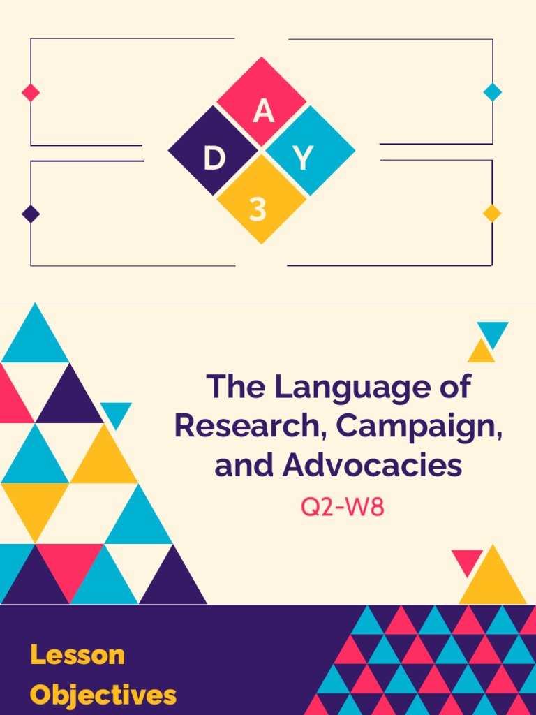 DAY 3 English 10 Q2 Module 1 The Language of Research Campaign and ...