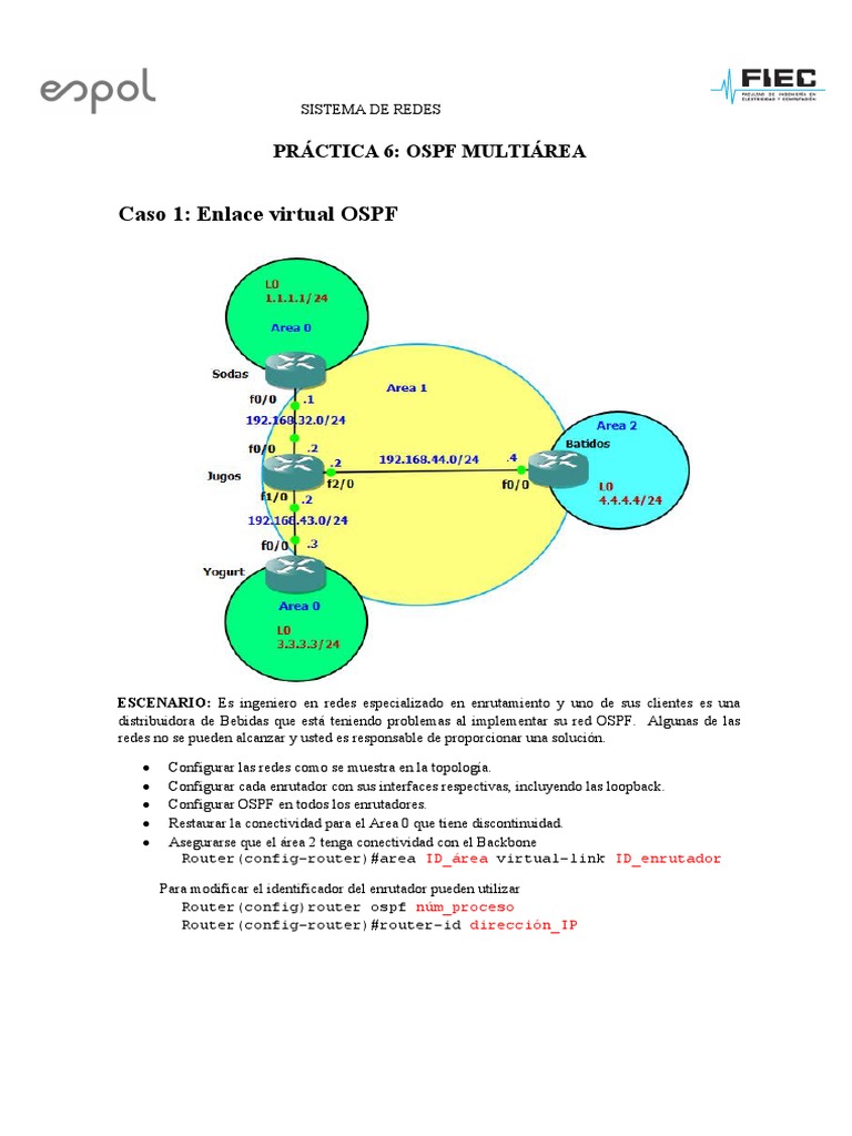 PR06 OSPF Multiarea-2 | PDF | Enrutador (Computación) | Protocolos de ...