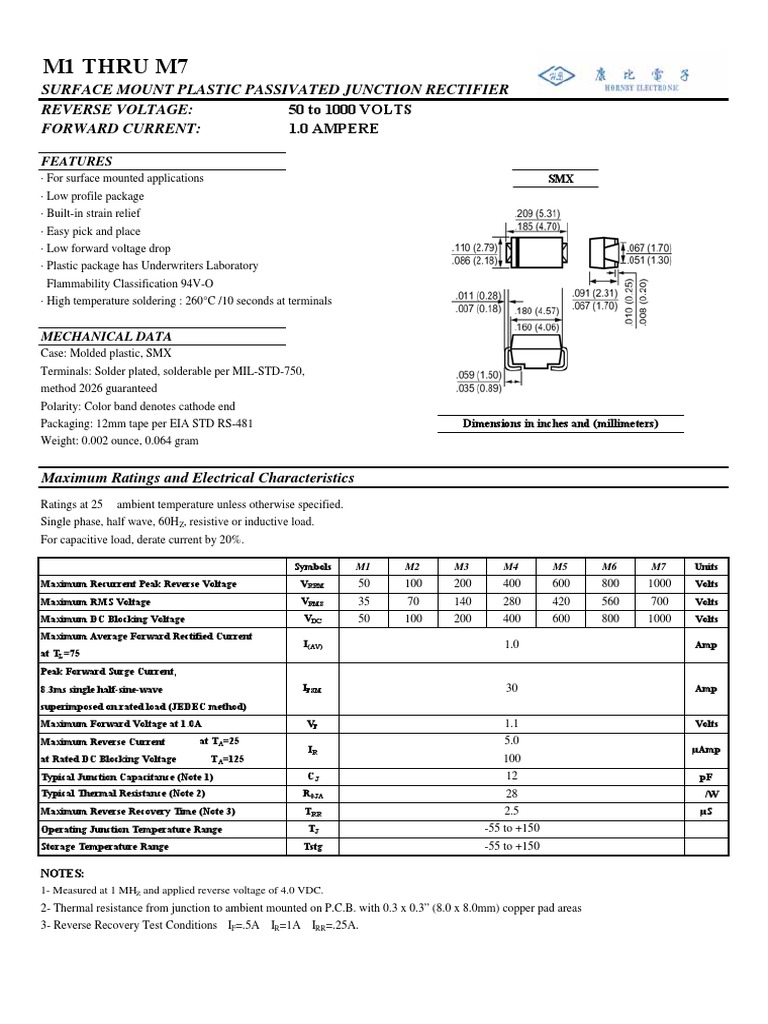 1N4007SMD | PDF | Rectifier | Capacitor