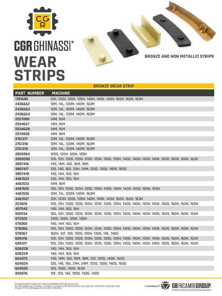Wear Strips Catalog Overview | PDF