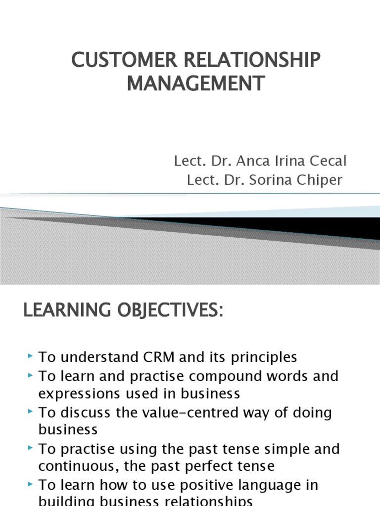 Lecture 4 - Customer Relationship Management | PDF