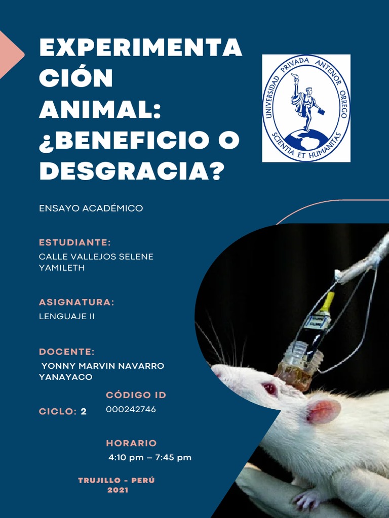 Ensayo - La Experimentación Animal | PDF | Pruebas en animales ...