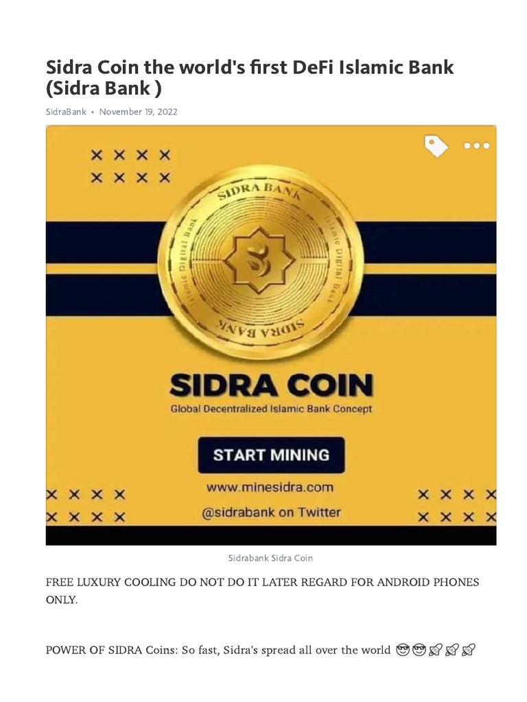 Sidra Coin Sidra Bank | PDF