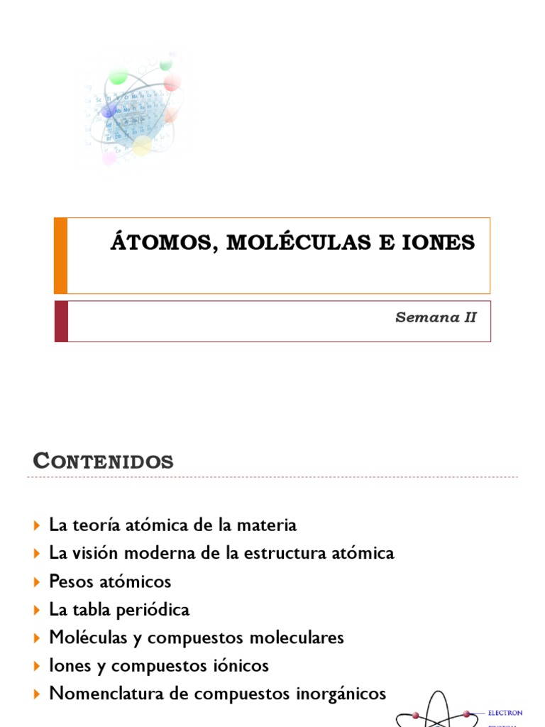 S2 - Átomos, Moléculas e Iones | PDF