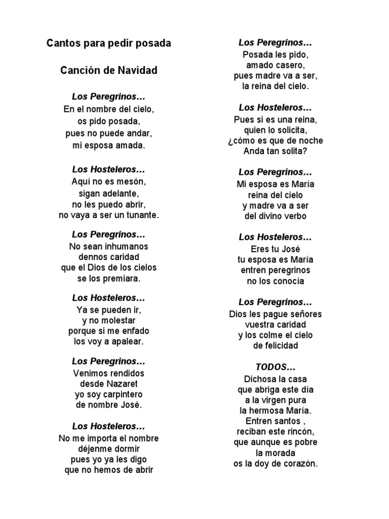 Cantos para Pedir Posada | PDF