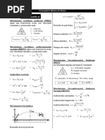 Formulas de Cinematica | PDF | Cinemática | Aceleración
