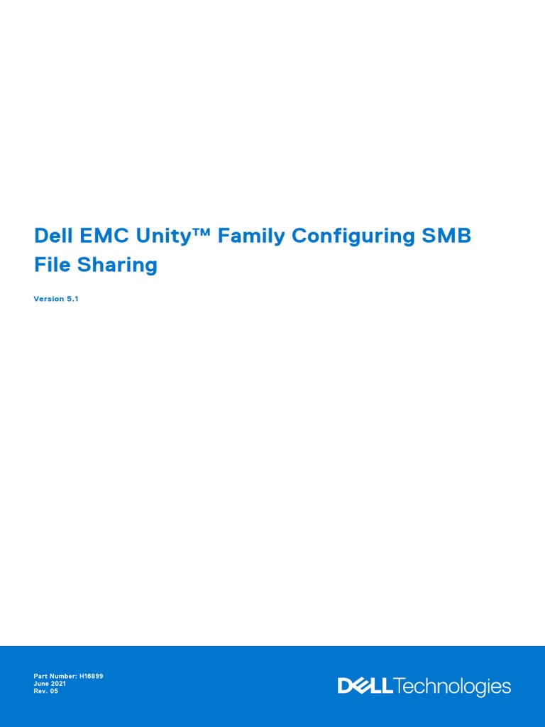 Dell EMC Unity™ Family Configuring SMB | PDF | File Transfer Protocol ...