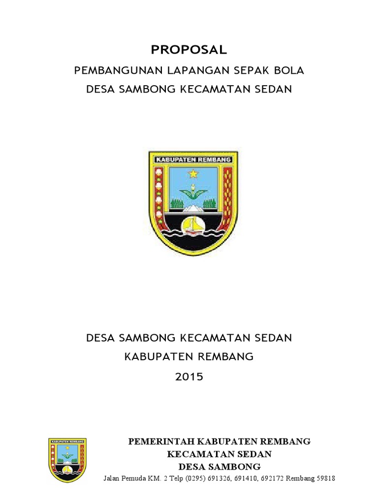 Contoh Proposal Pembangunan Lapangan Sepak Bola | PDF