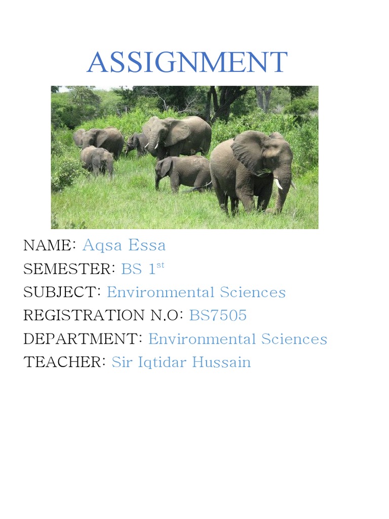 Environmental Sciences Assignment | PDF | Atmosphere Of Earth | Deforestation