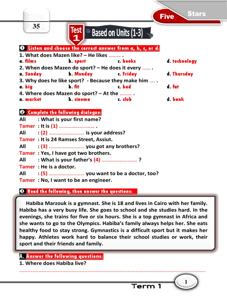 Units123 Prep1 | PDF