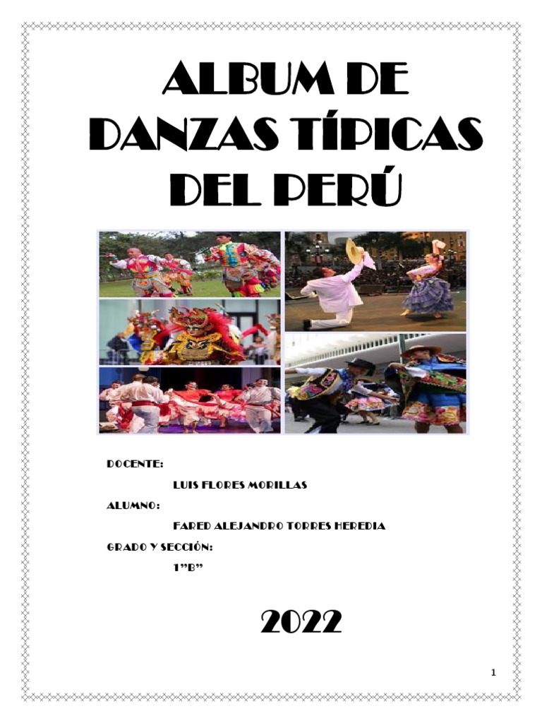 Album De Danzas Típicas Del Perú Pdf Bailes Las Artes Escénicas