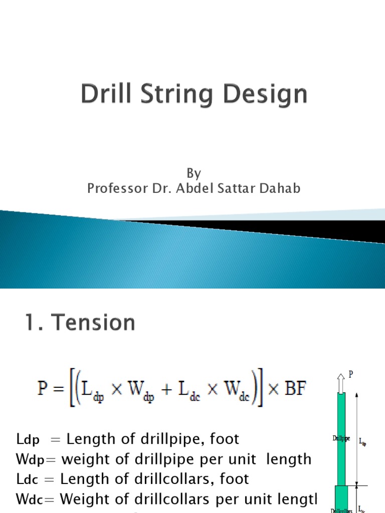 Drill String Design Lec | PDF | Pipe (Fluid Conveyance) | Mechanics