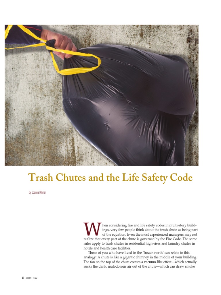Trash Chutes and The Life Safety Code | PDF | Door | Building Engineering