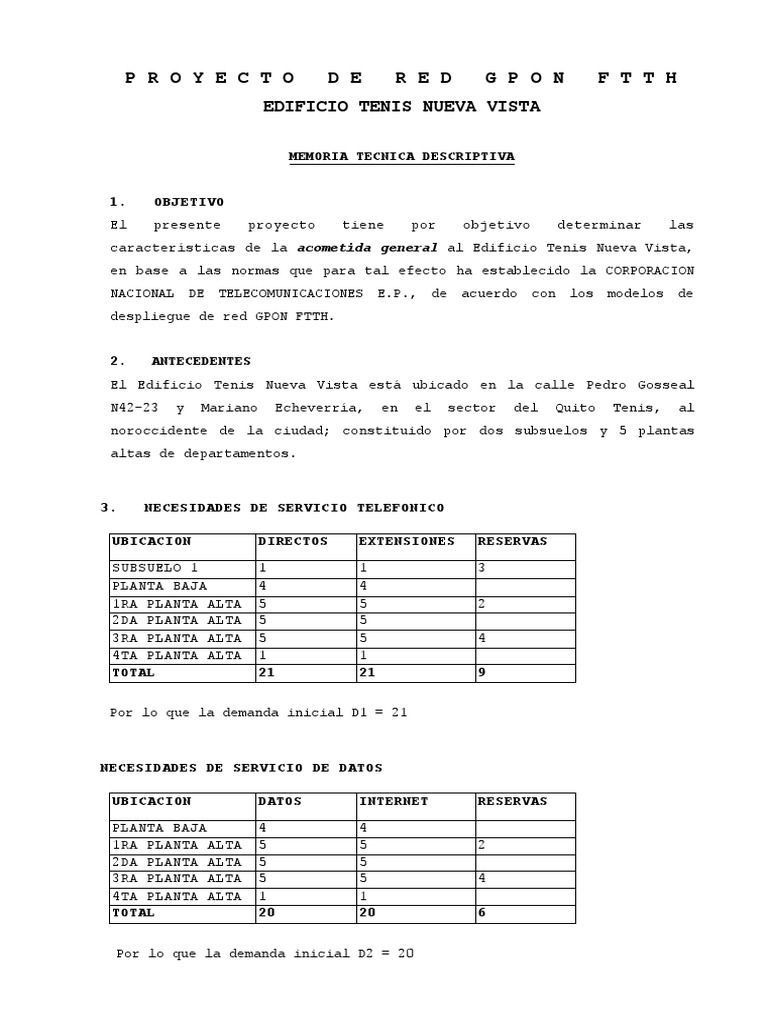 Memoria Técnica EJEMPLO | PDF