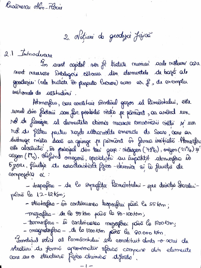 Conspect Geodezie Rusanescualin | PDF