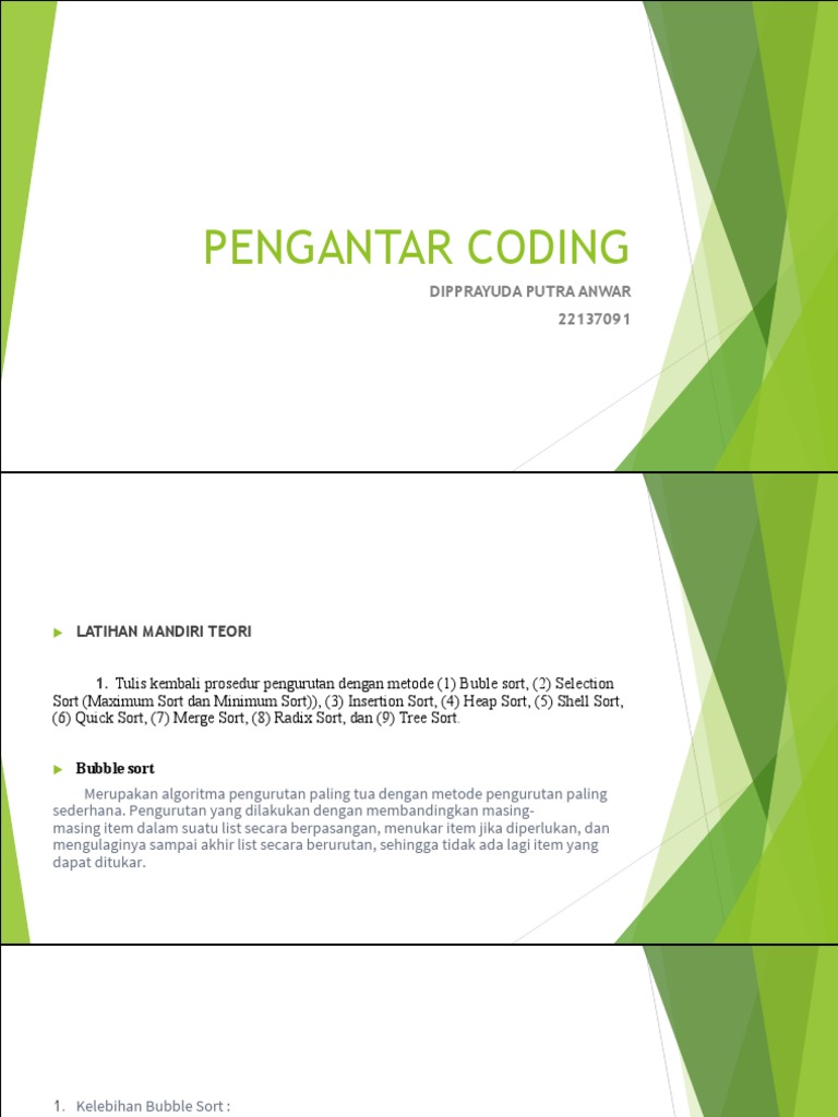 Pengantar Coding | PDF | Metode & Bahan Ajar