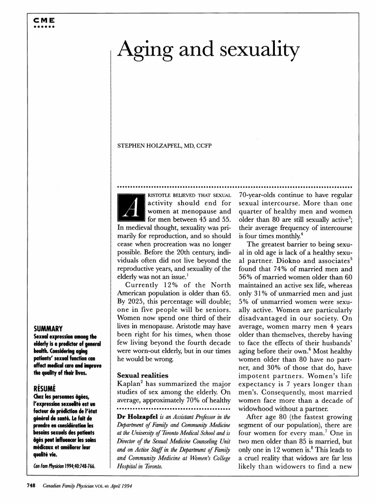 Aging And Sexuality Pdf Sexual Dysfunction Erectile Dysfunction