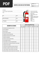 Formato Inspeccion de Extintores | PDF