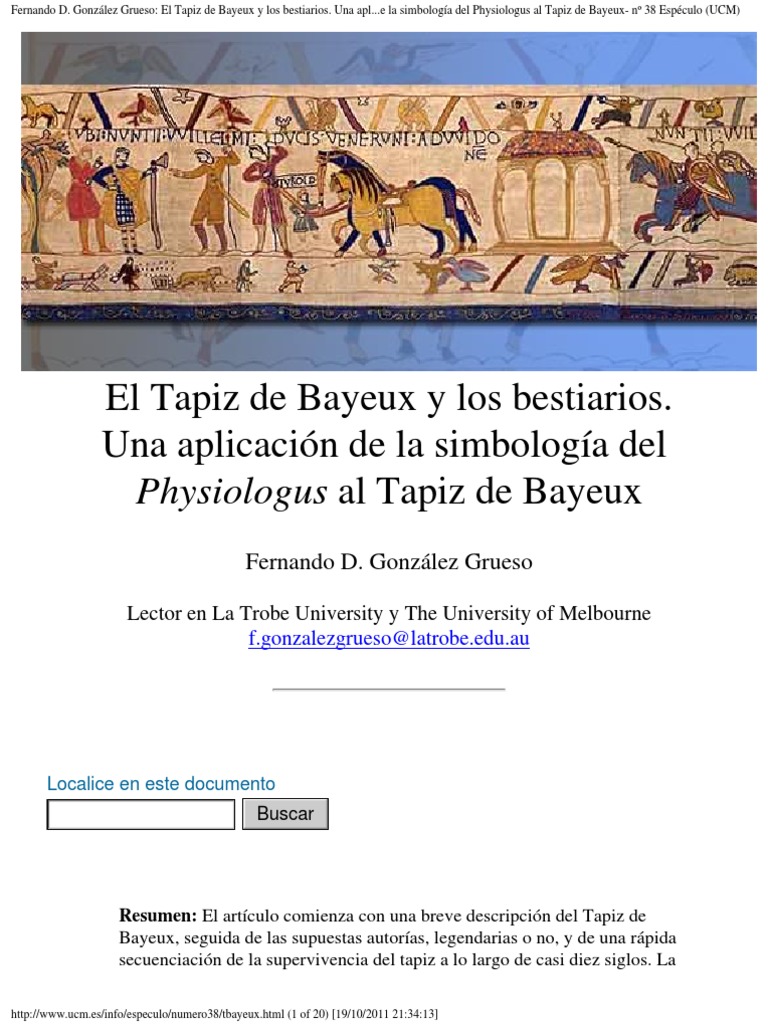 Simbologia Bayeux | PDF | Biblia | Tapiz