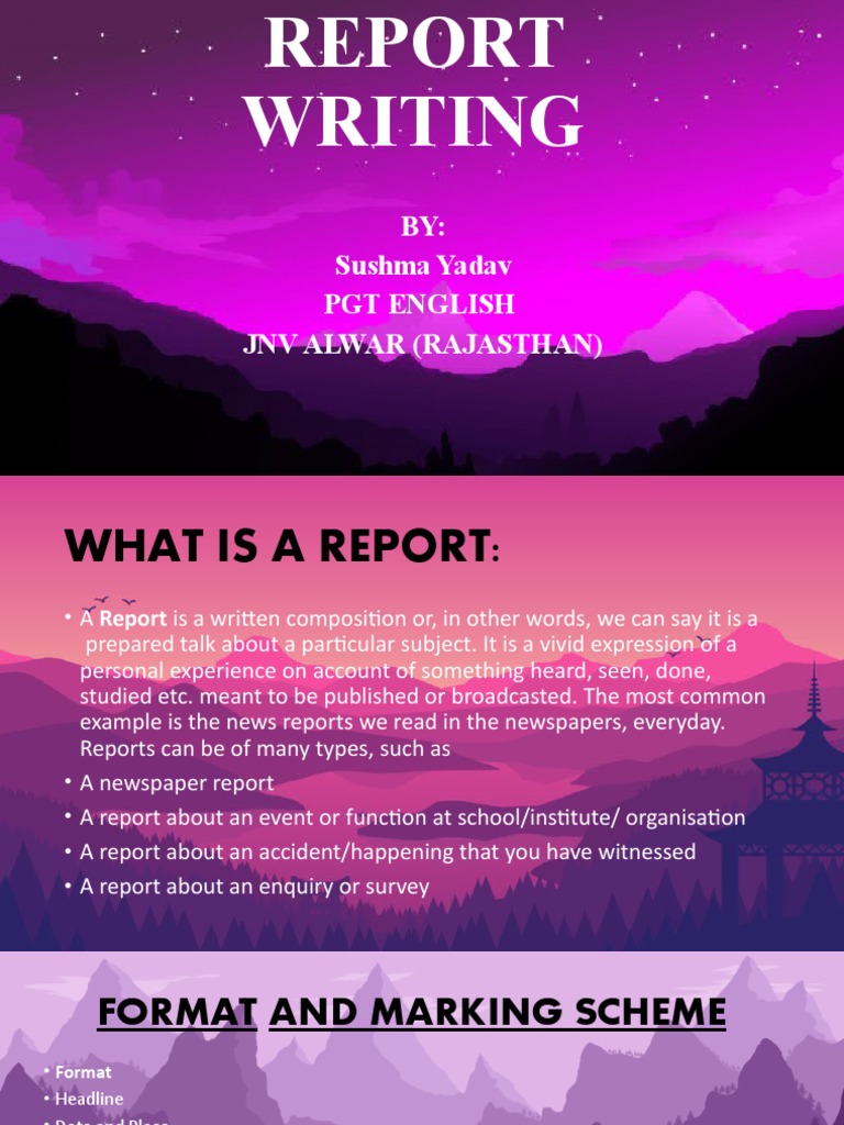 Report Writing Class Xii 1 | PDF Report Writing Class Xii 1 | PDF