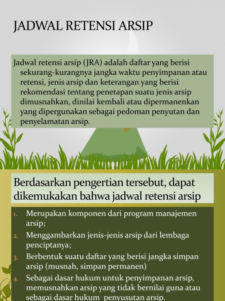 Jadwal Retensi Arsip | PDF