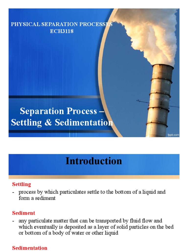 Settling and Sedimentation Processes | PDF | Teaching Methods & Materials
