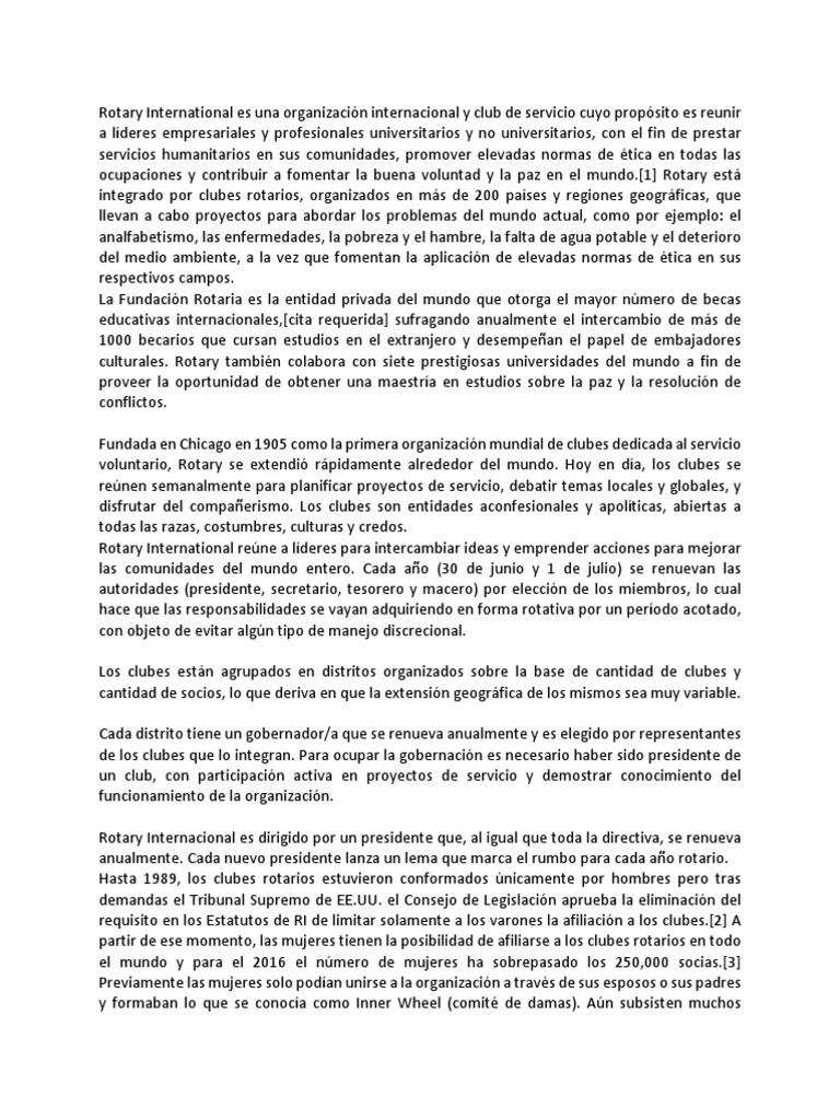 Rotary International Overview | PDF