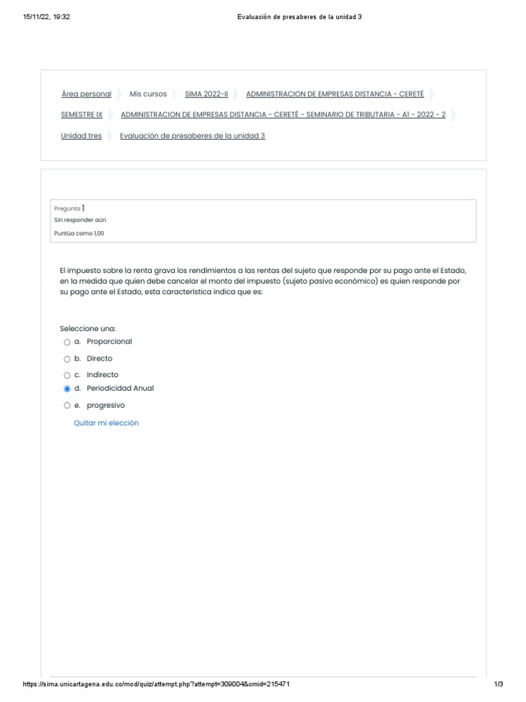 Evaluación de Presaberes de La Unidad 3 | PDF