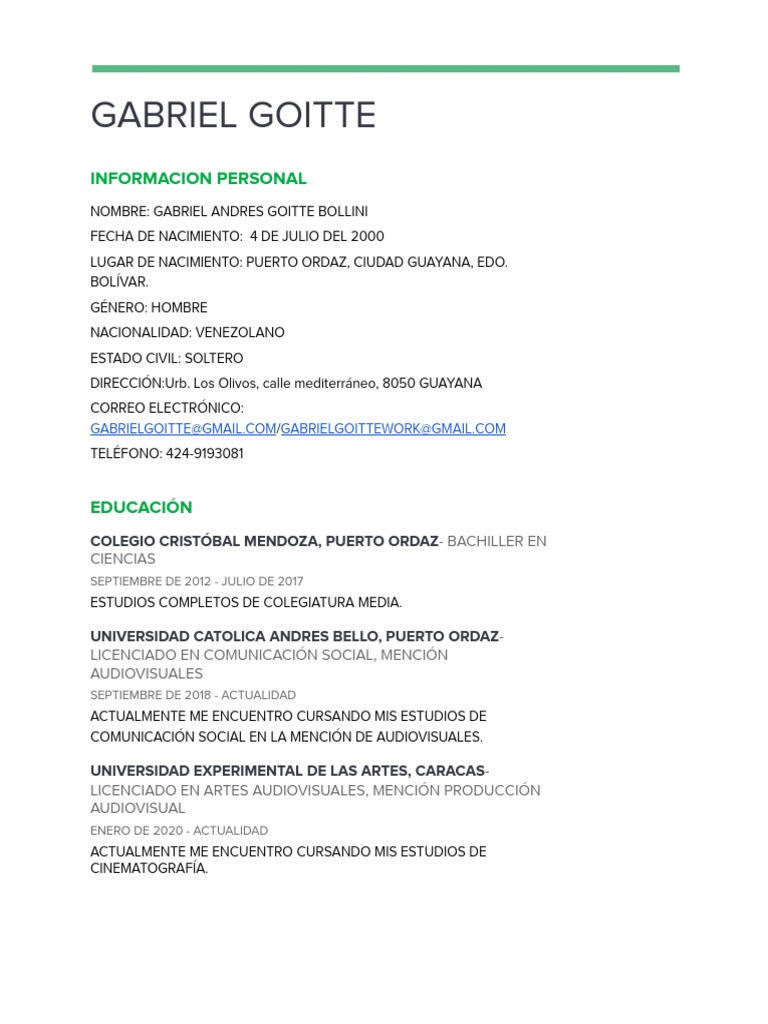 Currículum | PDF | Venezuela