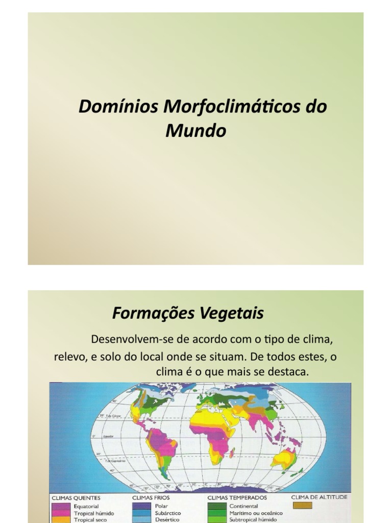 Europa-Ásia-Oceania Domínios Morfoclimaticos | PDF | Florestas | Clima temperado