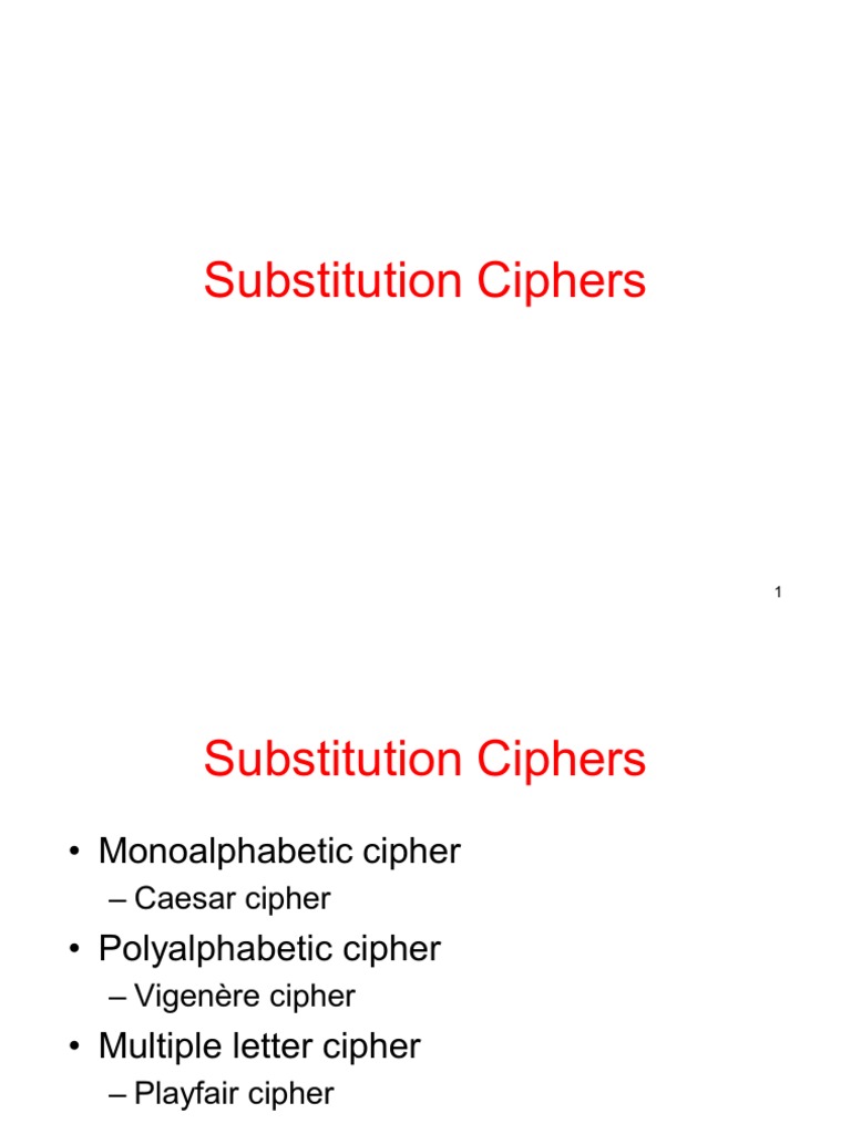 Substitution Ciphers | Download Free PDF | Cipher | Applied Mathematics