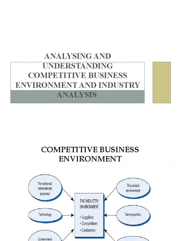 Lecture Note 3 Analysing and Understanding Competitive Business ...