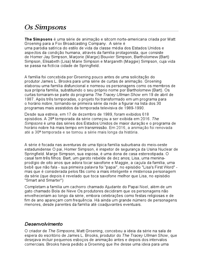 Os Simpsons | PDF