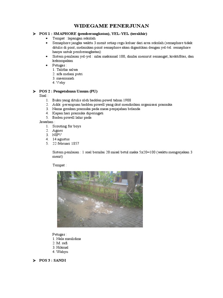 Soal Widegame Penerjunan | PDF | Kesehatan Holistik