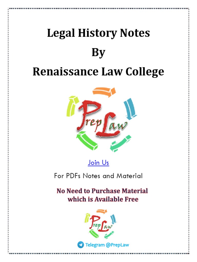 Legal History Notes | PDF