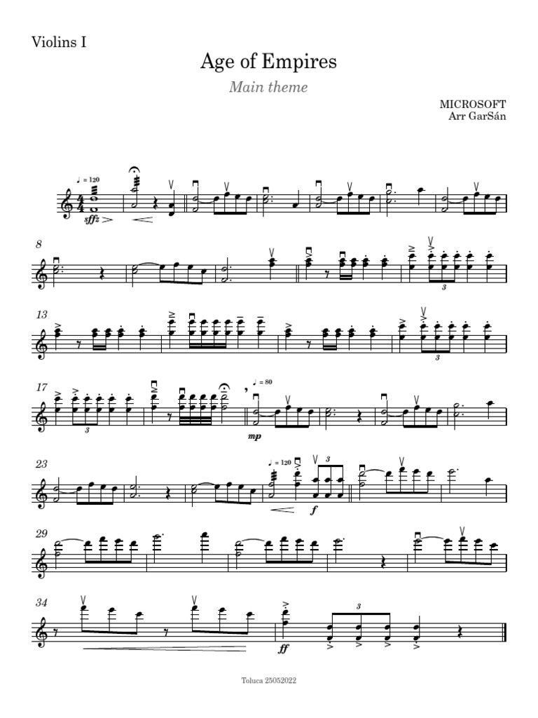 Age of Empires Partes | PDF | String Instruments | Musical Instruments
