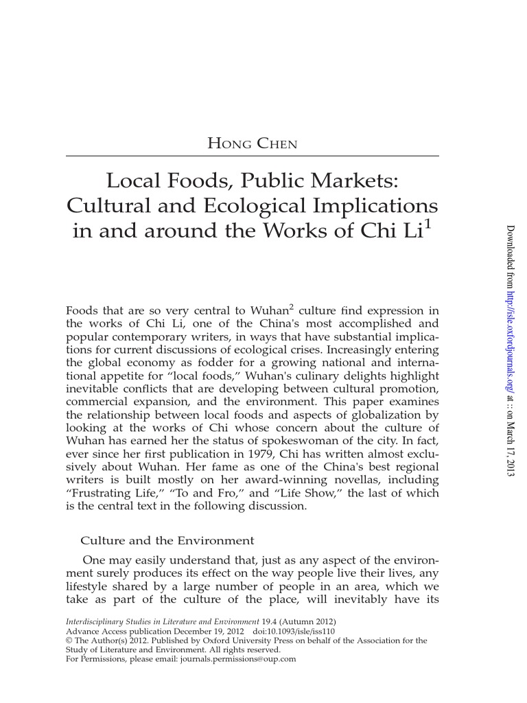 Local Foods and Public Markets | PDF