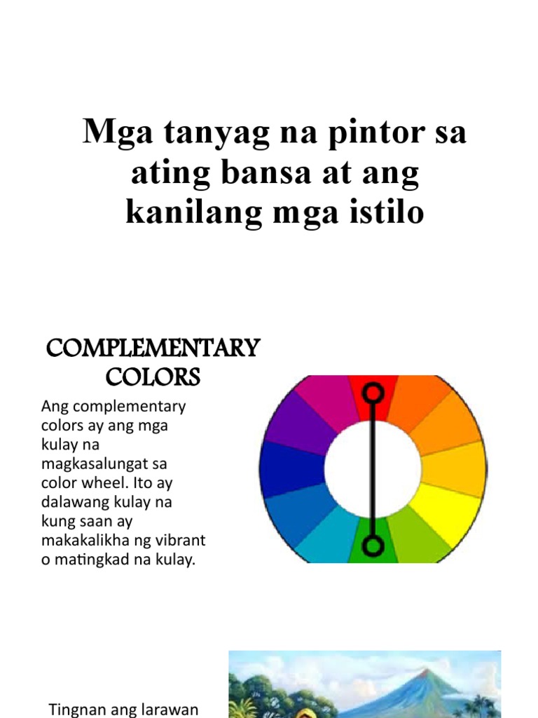 Mga Tanyag Na Pintor Sa Ating Bansa at | PDF