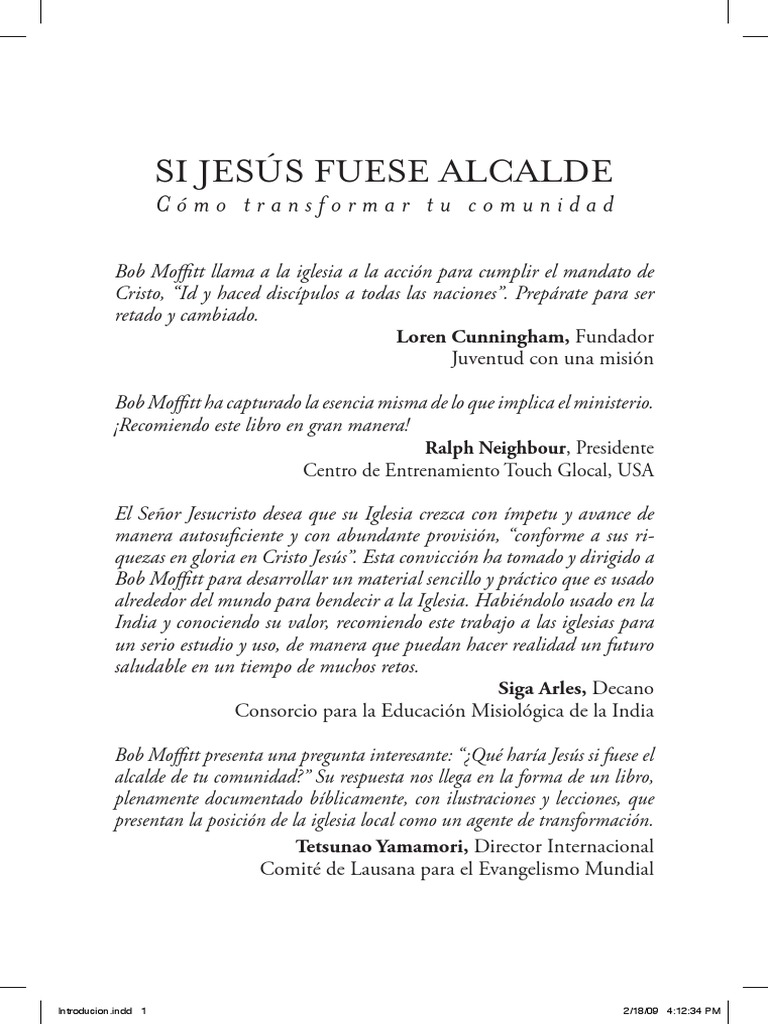 Si Jesus Fuese Alcalde (Como Transformar Tu Comunidad) | PDF