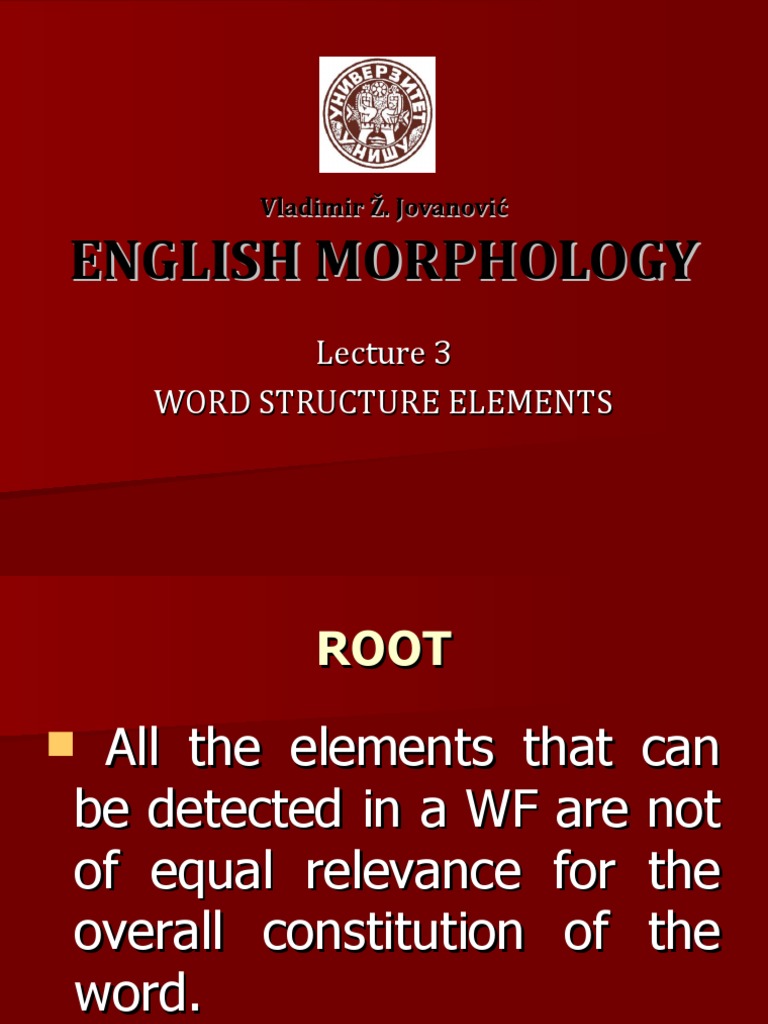 English Morphology 03 | PDF | Morphology (Linguistics) | Word