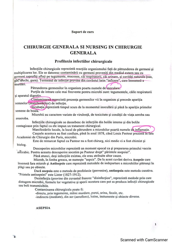 Chirurgie&Nursing. Suport Curs | PDF