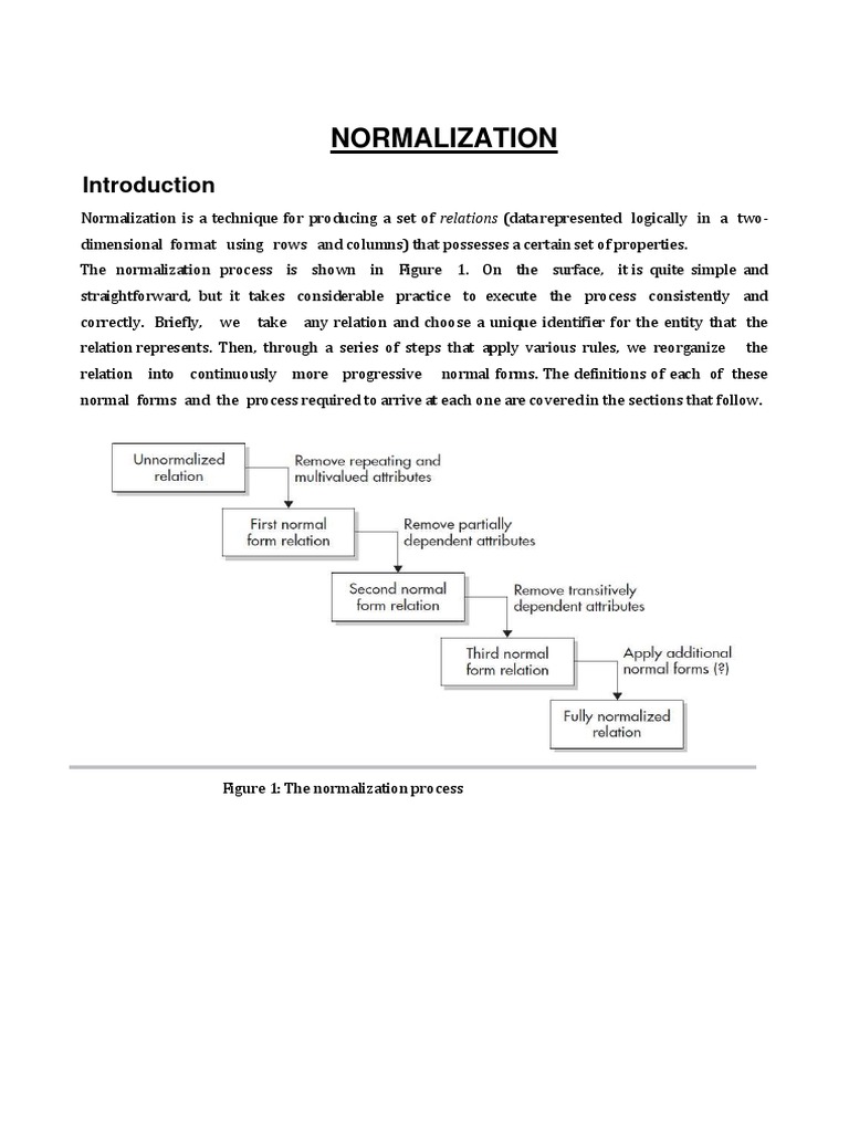 Normalization Dbms | Download Free PDF | Databases | Information Technology Normalization Dbms | Download Free PDF | Databases | Information Technology